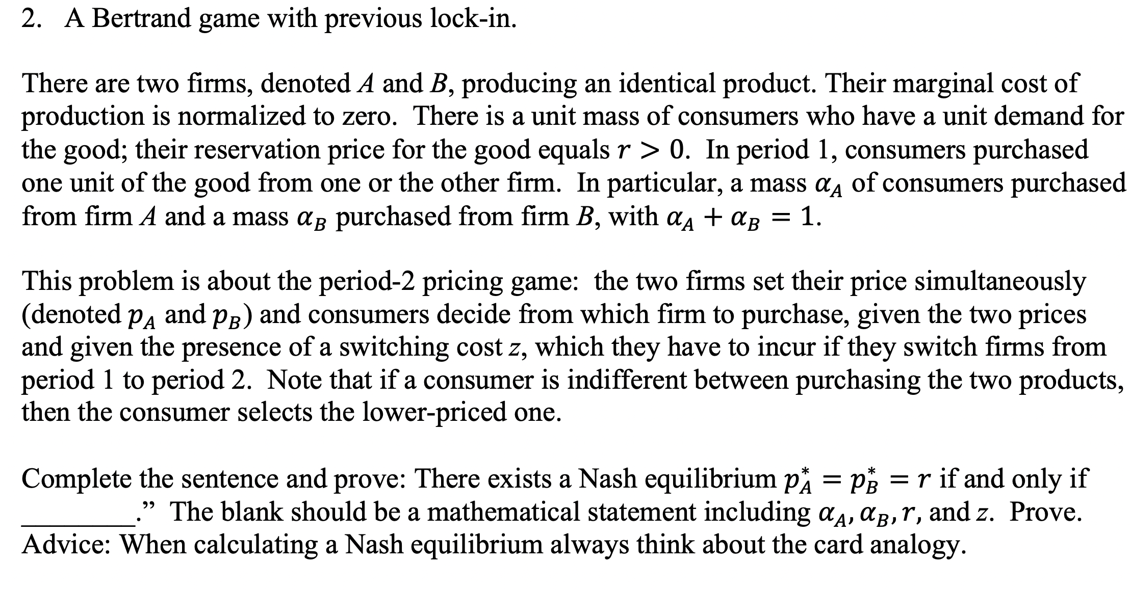 Solved There are two firms, denoted A and B, ﻿producing an | Chegg.com
