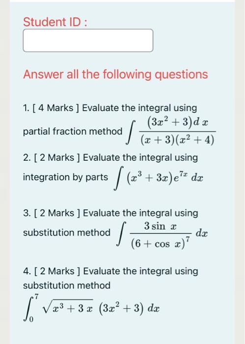 Solved Answer all the following questions 1. [ 4 Marks ] | Chegg.com