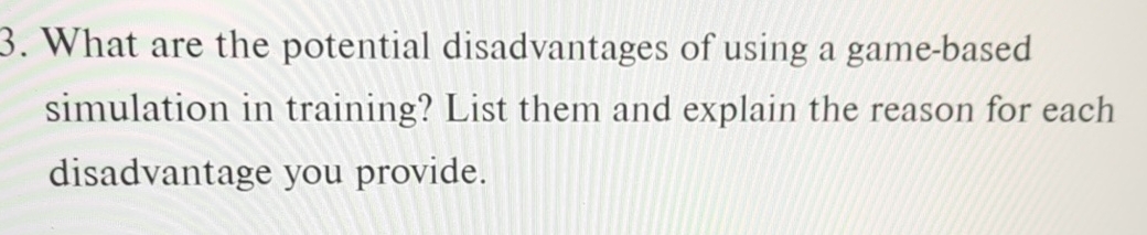 Solved What are the potential disadvantages of using a | Chegg.com
