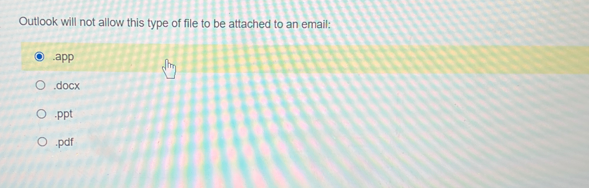 Solved Outlook will not allow this type of file to be | Chegg.com