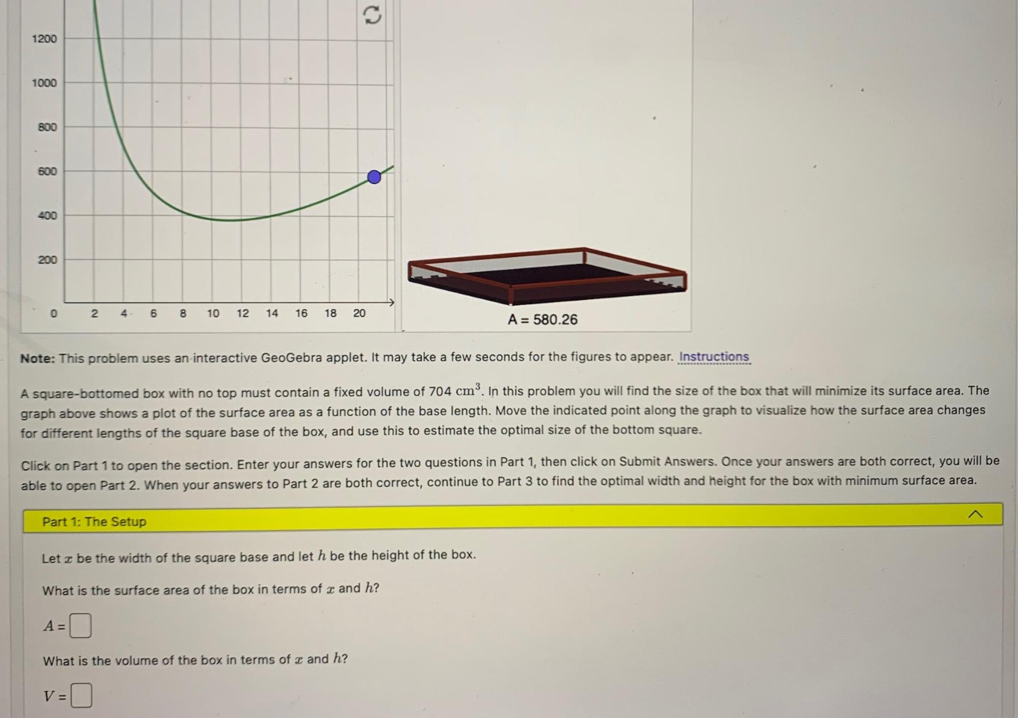 Solved Note: This problem uses an interactive GeoGebra | Chegg.com