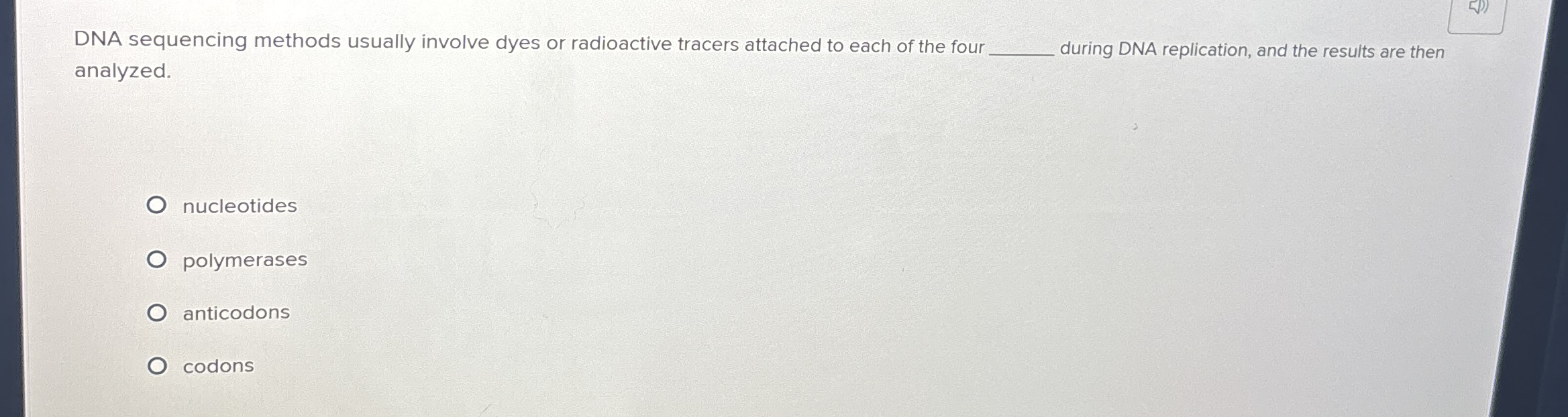 Solved DNA sequencing methods usually involve dyes or | Chegg.com