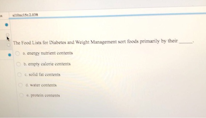 Solved Silonel Sr 2 008 The Food Lists For Diabetes And Chegg Solved Silonel Sr 2 008 The Food Lists For Diabetes And Chegg