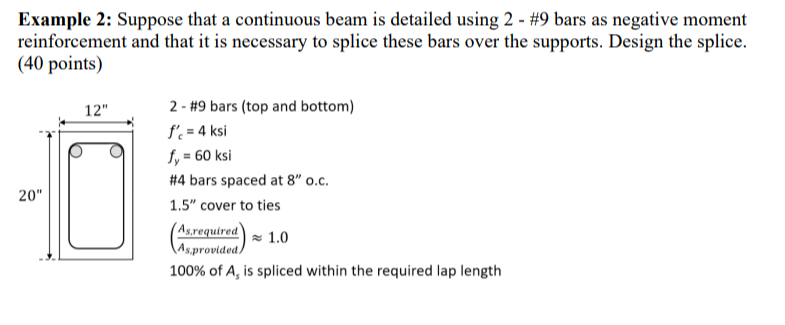 Solved Example 2: Suppose that a continuous beam is detailed | Chegg.com