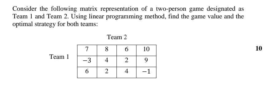 Solved Consider the following matrix representation of a | Chegg.com