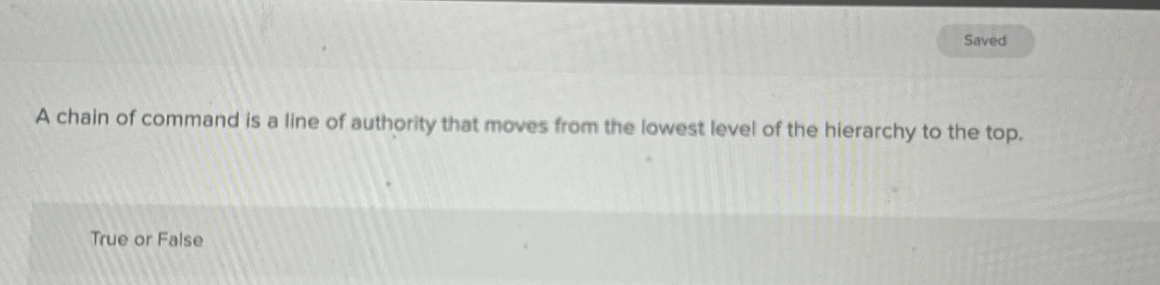 Solved A chain of command is a line of authority that moves | Chegg.com