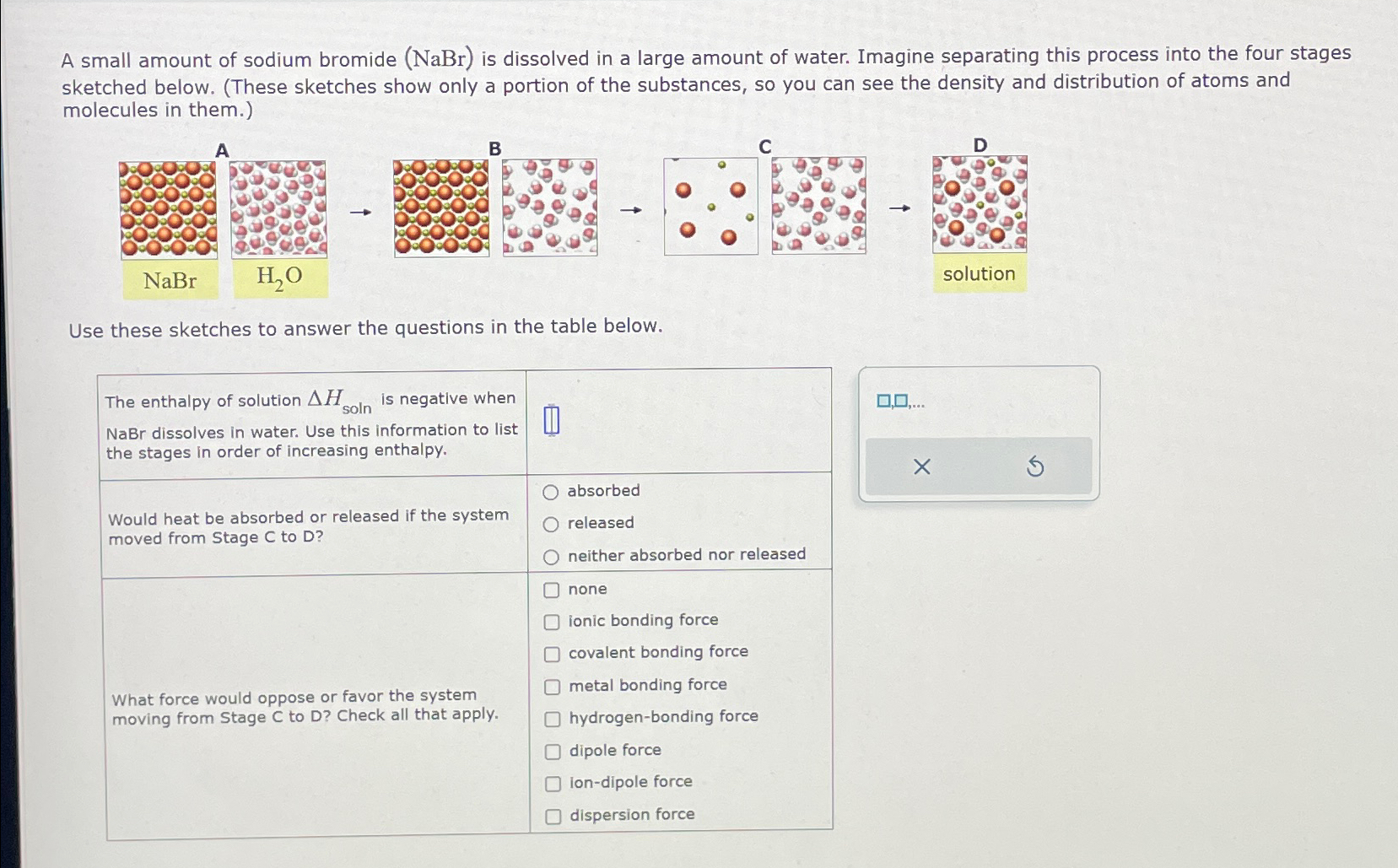 Solved A small amount of sodium bromide (NaBr) ﻿is dissolved | Chegg.com