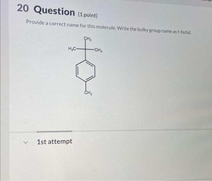 Solved Provide a correct name for this molecule. Write the | Chegg.com