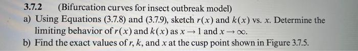3.7.2 (Bifurcation curves for insect outbreak model) | Chegg.com