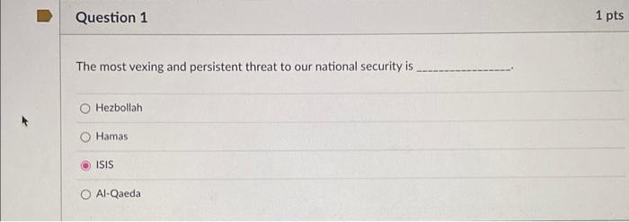 Question 1 The most vexing and persistent threat to | Chegg.com