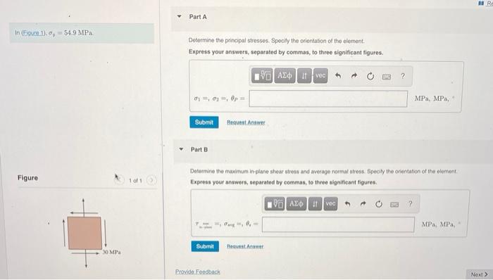 Solved Determine the principal stresses. Specily the | Chegg.com Solved Determine the principal stresses. Specily the | Chegg.com