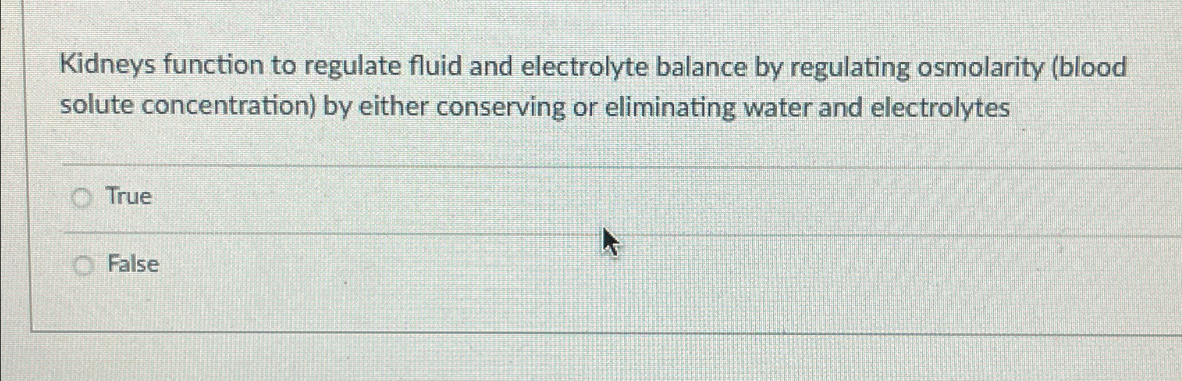 Solved Kidneys function to regulate fluid and electrolyte | Chegg.com