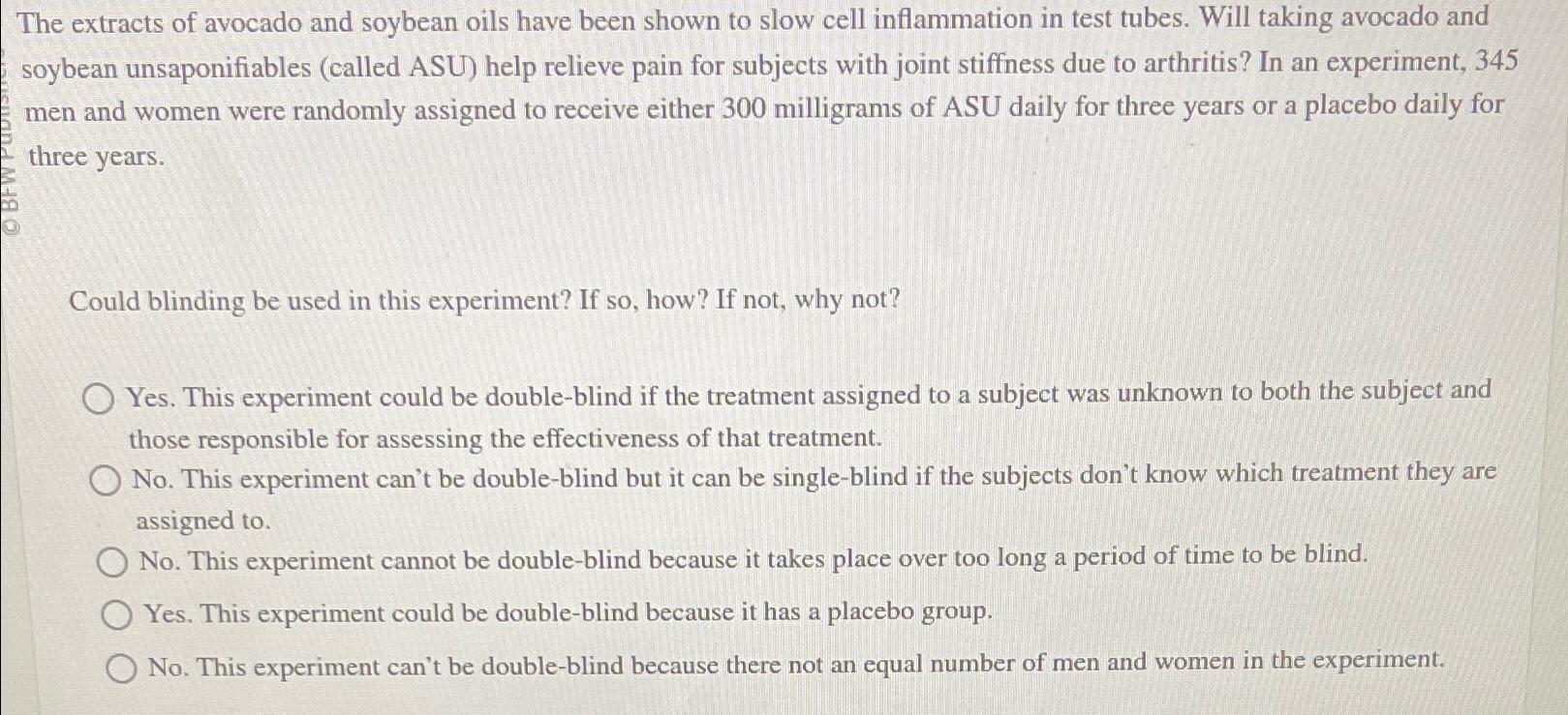 Solved The extracts of avocado and soybean oils have been | Chegg.com