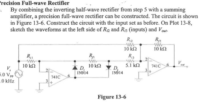 Solved 'recision Full-wave Rectifier By combining the | Chegg.com