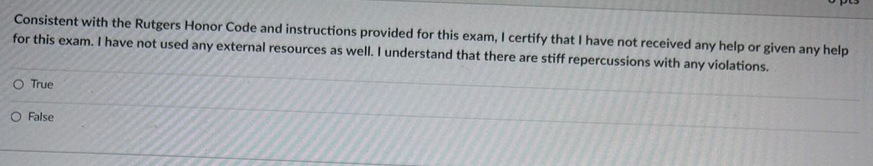 Solved Consistent with the Rutgers Honor Code and | Chegg.com