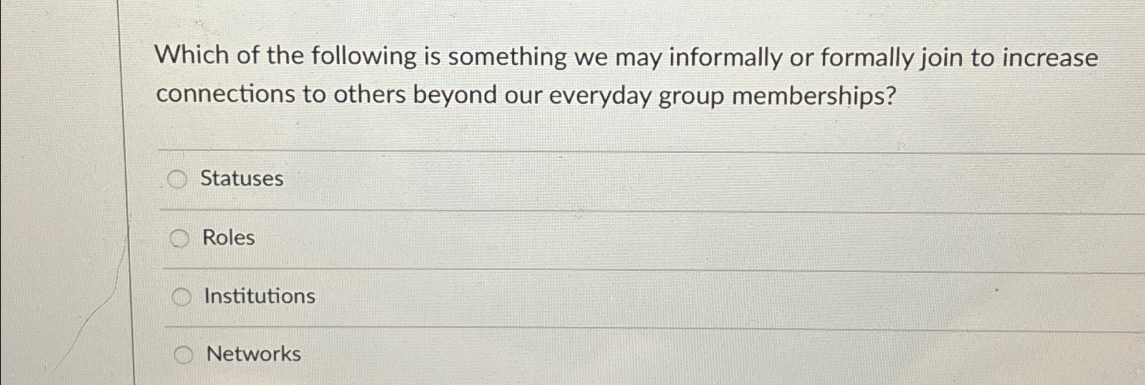 Solved Which of the following is something we may informally | Chegg.com