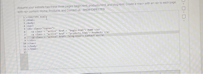 Solved Assume your website has these three pages begin himf, | Chegg.com