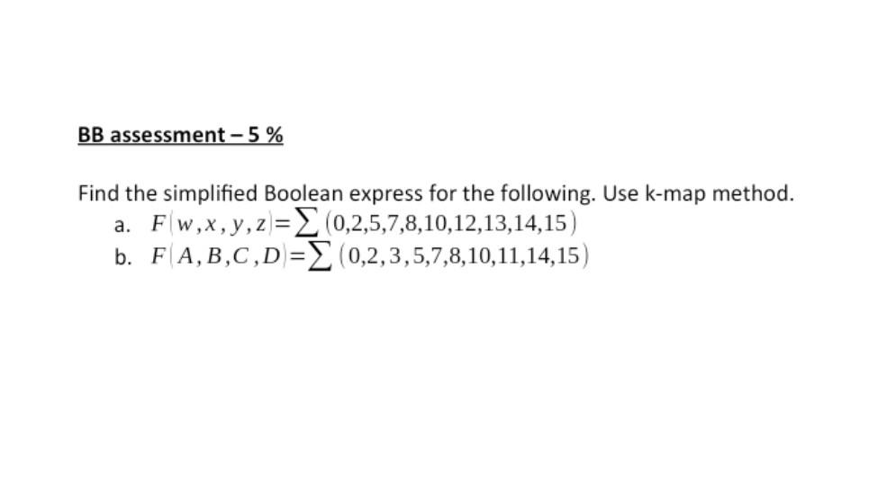 Solved Find the simplified Boolean express for the | Chegg.com