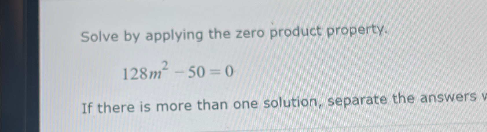 Solved Solve by applying the zero product | Chegg.com