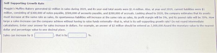 Solved Magole's Muffins Bakery generated $2 million in sales | Chegg.com