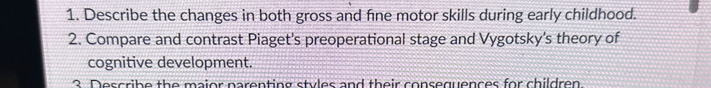 Solved .Compare and contrast Piaget's preoperational stage | Chegg.com