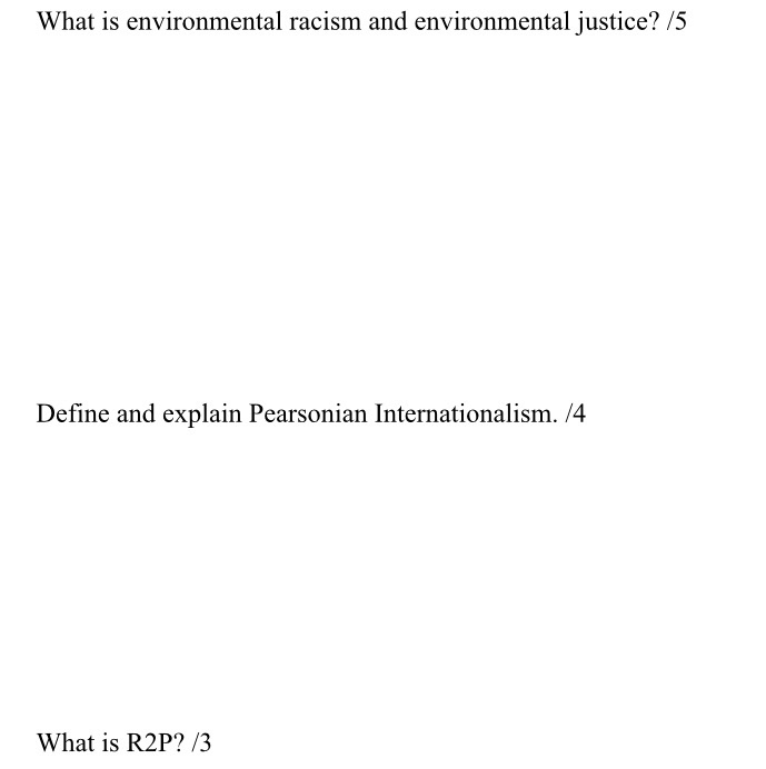 Solved What is environmental racism and environmental | Chegg.com