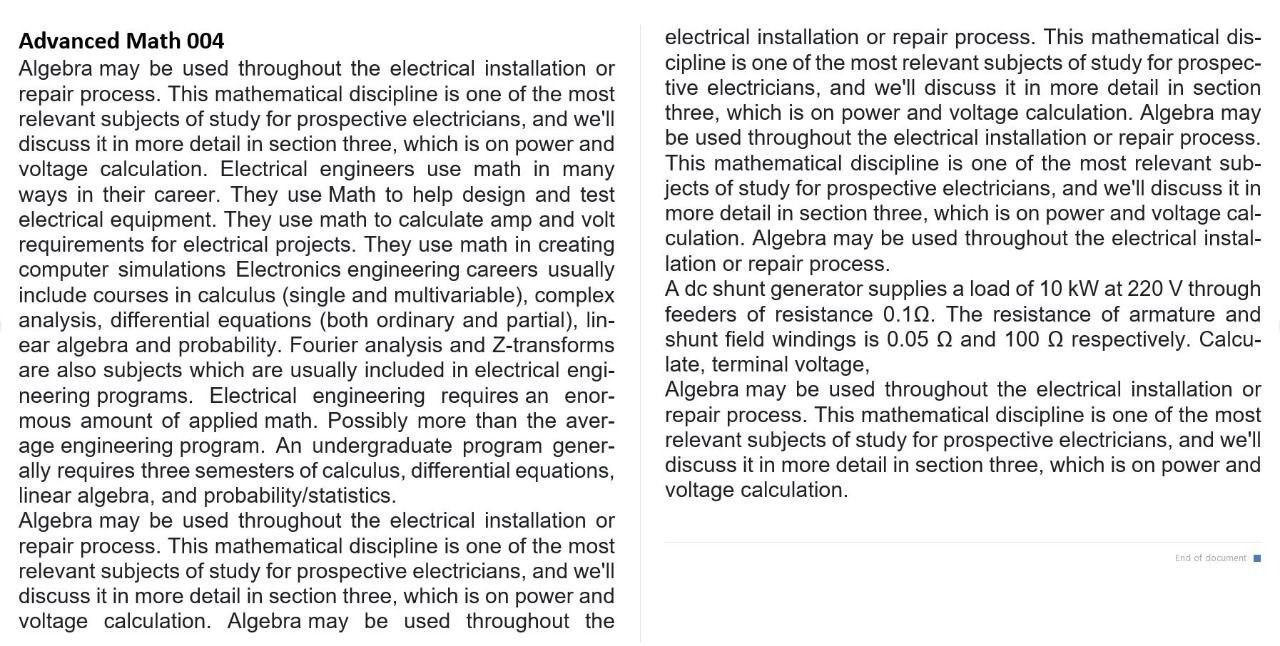 Solved Advanced Math 004 Algebra may be used throughout the | Chegg.com