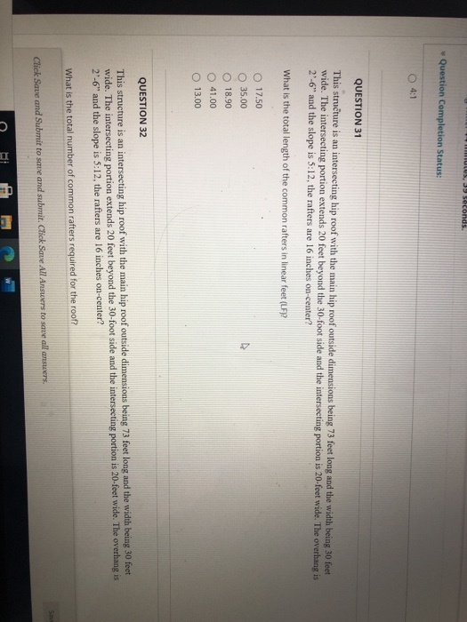 Solved 39 Seconds Question Completion Status: 4:1 QUESTION | Chegg.com