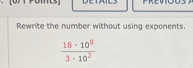 Solved Rewrite the number without using | Chegg.com