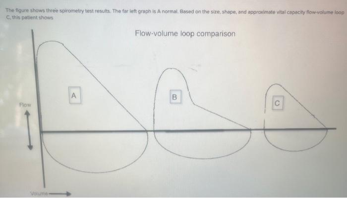 Solved The flgure shows three spirometry test results. The | Chegg.com