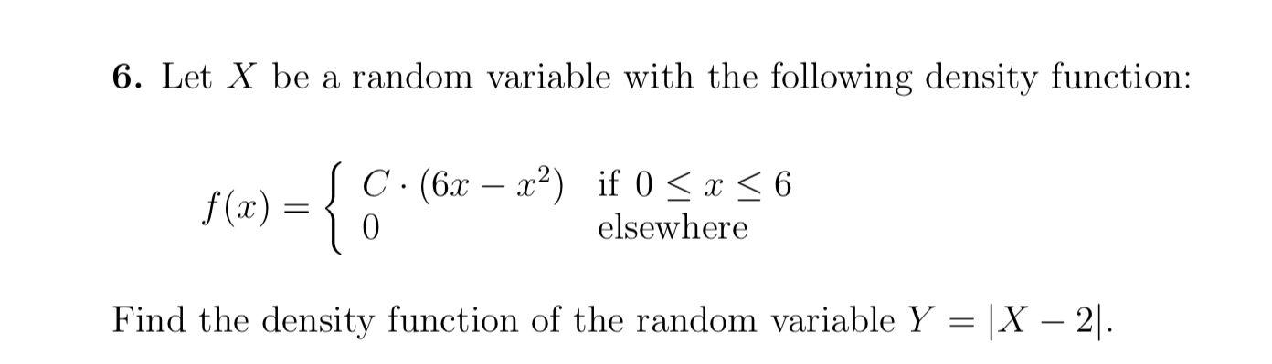 Let x ﻿be a random variable with the following | Chegg.com