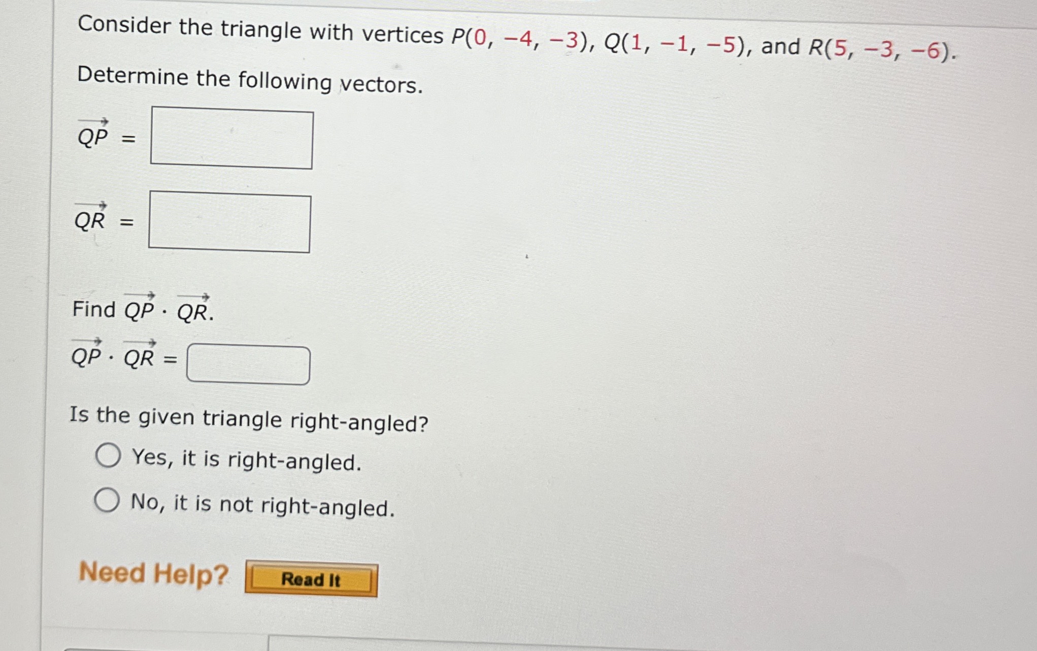Solved Consider the triangle with vertices | Chegg.com