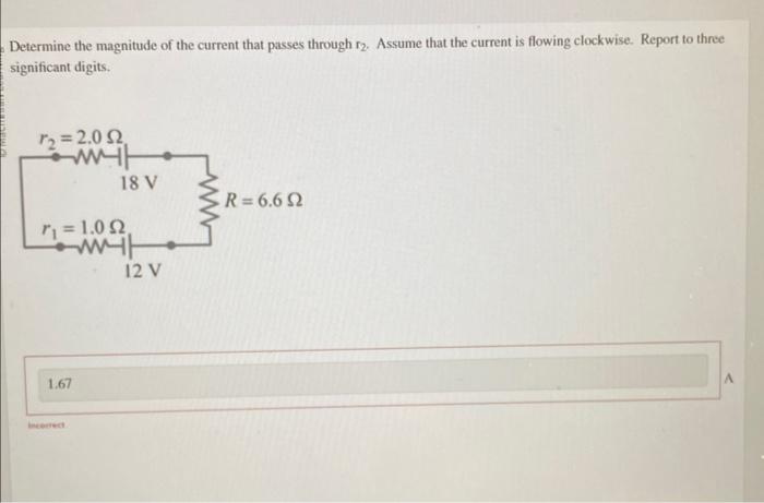 Solved Determine the magnitude of the current that passes | Chegg.com