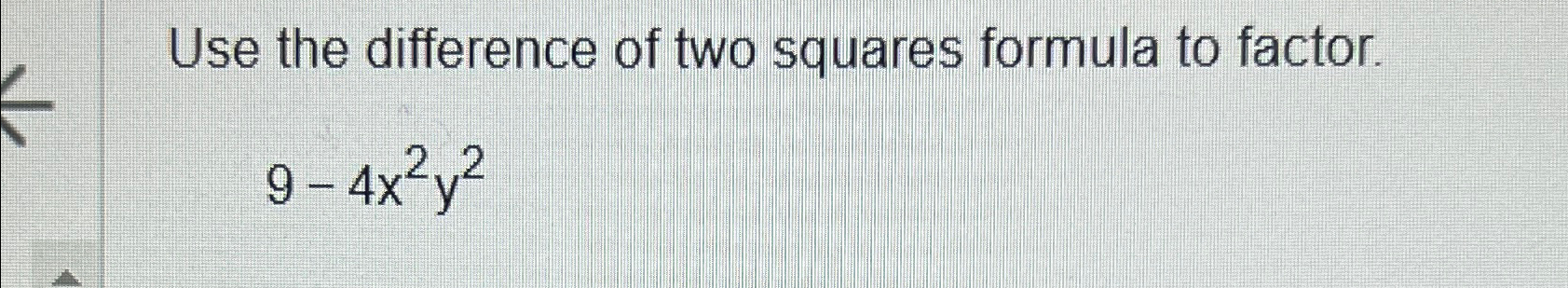Solved Use the difference of two squares formula to | Chegg.com