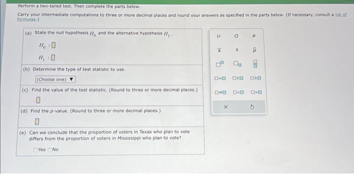 Solved In a random sample of 266 potential voters registered | Chegg.com
