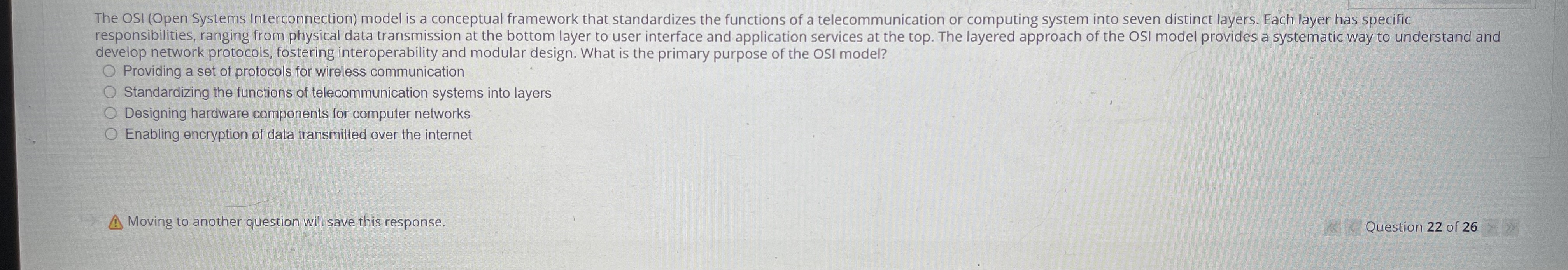 Solved develop network protocols, fostering interoperability | Chegg.com