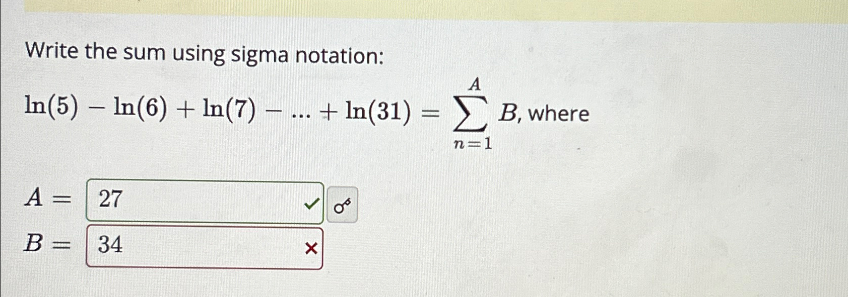Solved Write the sum using sigma | Chegg.com