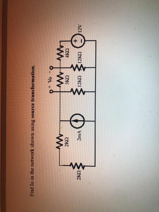 Solved Find Io in the network shown using source | Chegg.com