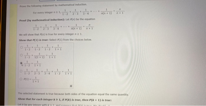 Solved Prove the following statement by mathematical | Chegg.com