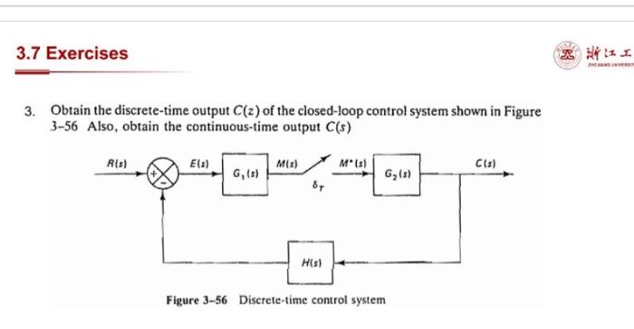 Solved 3. Obtain the discrete-time output C(z) of the | Chegg.com