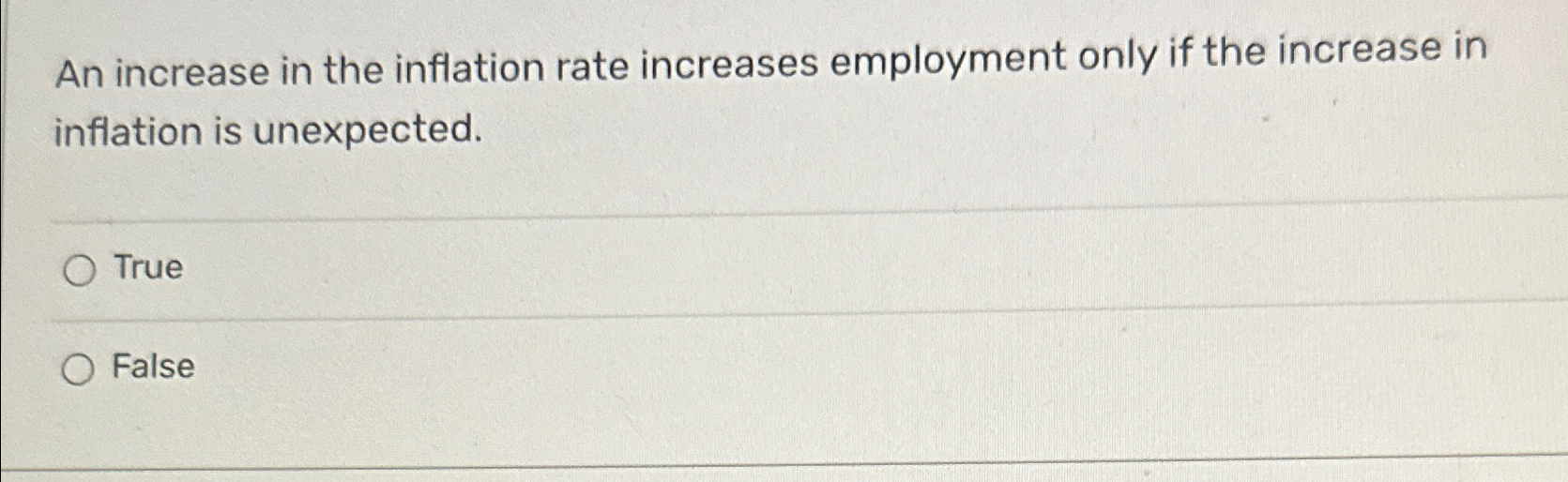 Solved An increase in the inflation rate increases | Chegg.com