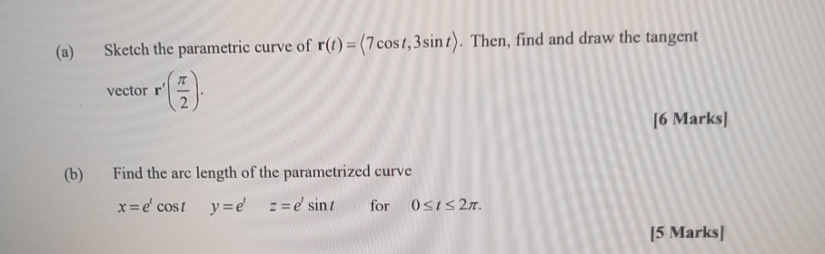 Solved (a) ﻿Sketch the parametric curve of | Chegg.com