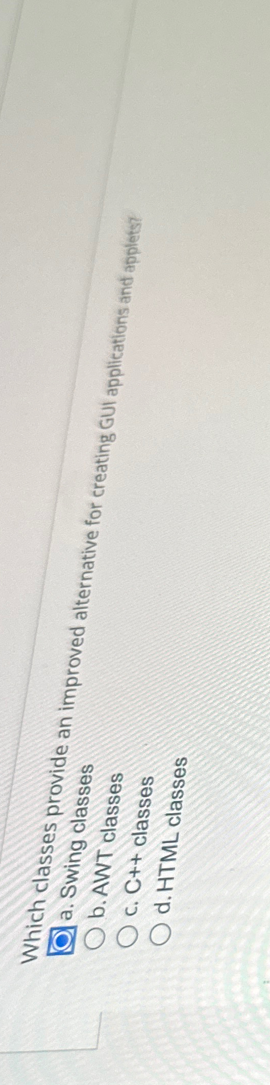 Solved Which classes provide an improved alternative for | Chegg.com