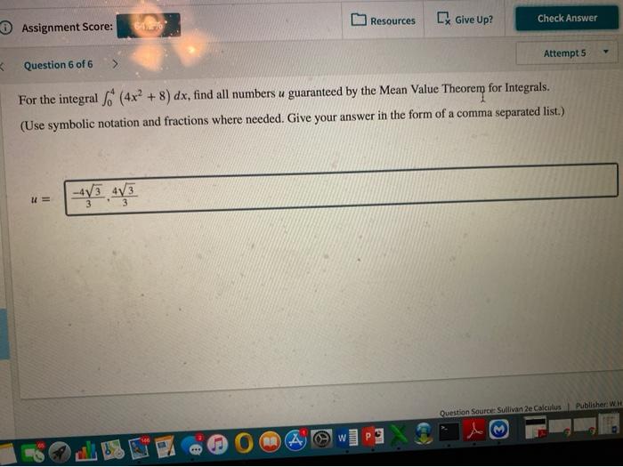 Solved Resources C Give Up? Check Answer Assignment Score: | Chegg.com