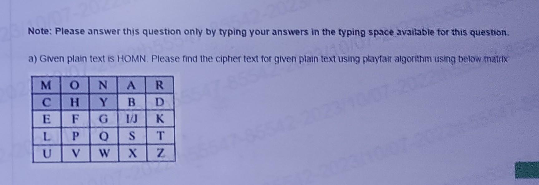 Solved Note: Please answer this question only by typing your | Chegg.com