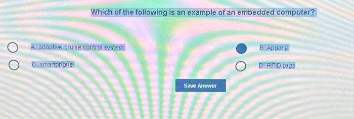 Solved Which of the following is an example of an embedded | Chegg.com
