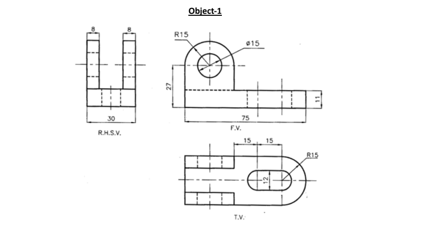 Draw isometric view of the object, where the | Chegg.com Draw isometric view of the object, where the | Chegg.com