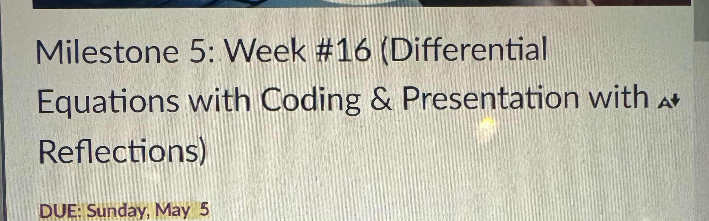 Solved Milestone 5: Week #16 (Differential Equations with | Chegg.com