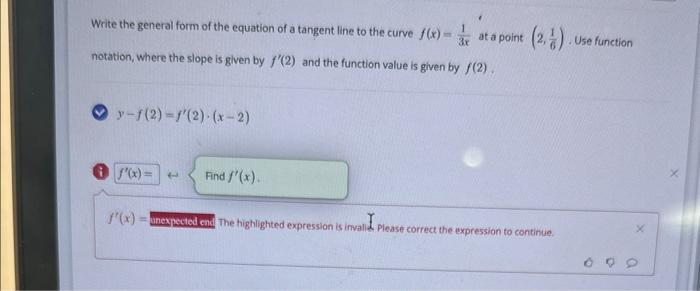 Solved Write the general form of the equation of a tangent | Chegg.com
