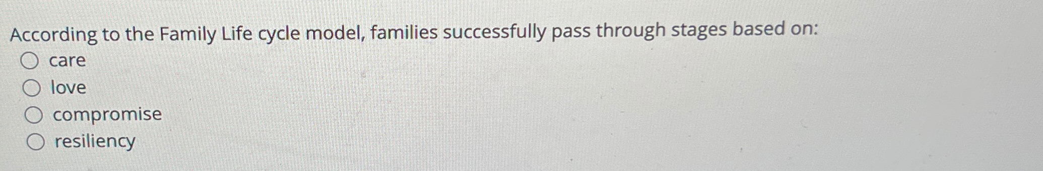 Solved According to the Family Life cycle model, families | Chegg.com